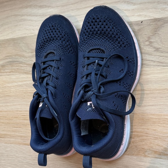 APL | Shoes | Apl Navy Blue Knit Sneakers | Poshmark